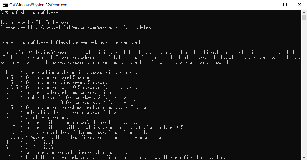 tcping.exe - ping over a tcp connection - Mudfish Wiki